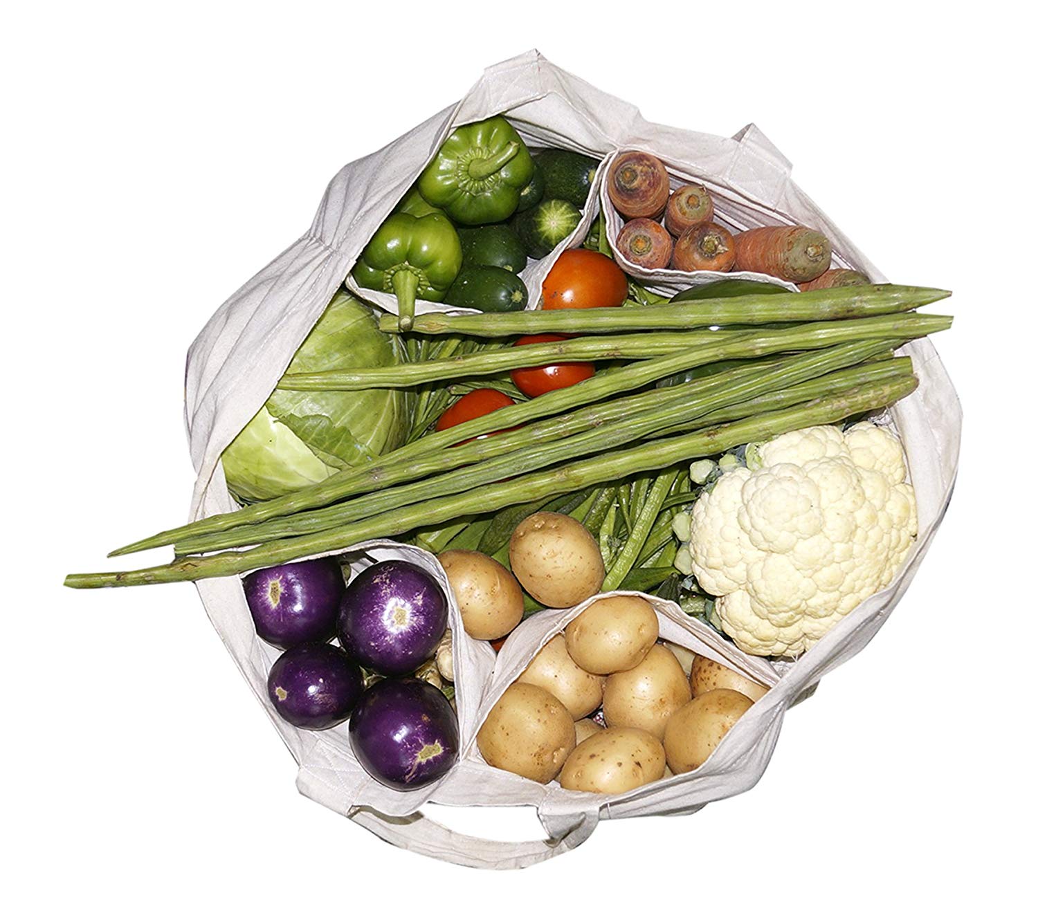 DAHSHA multipocket vegetables grocery bag with military pouch for ...